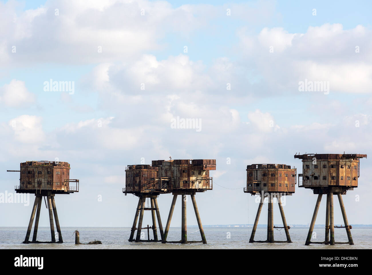 12/10/2013 Sea forts at Shivering Sands, Thames Estuary Maunsell Forts ...