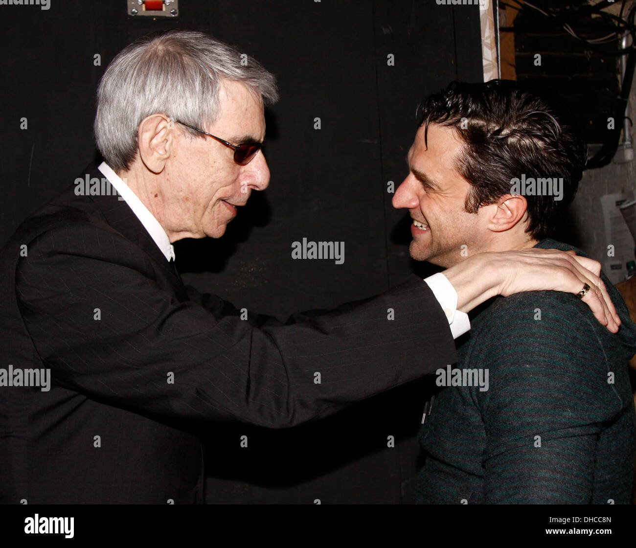 Richard Belzer visits Raul Esparza backstage at Broadway musical 'Leap ...