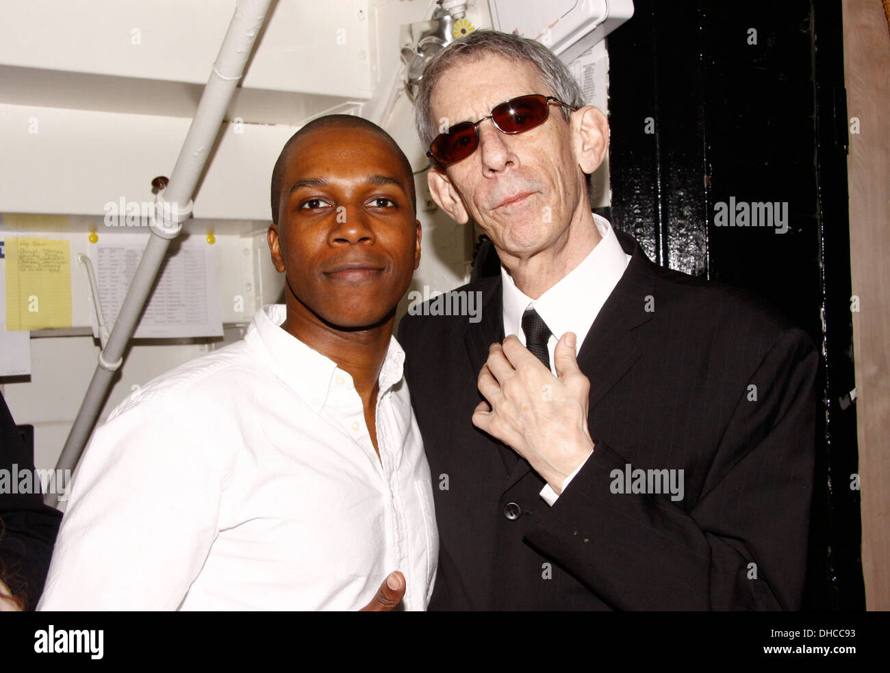 Richard Belzer visits Leslie Odom Jr backstage at Broadway musical ...