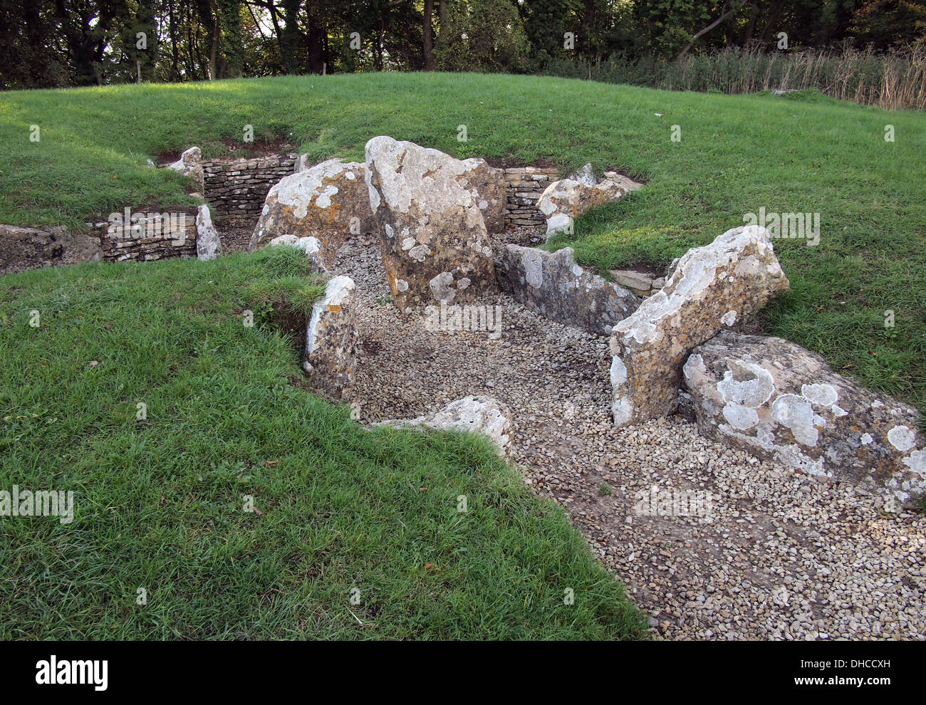 Nympsfield Long Barrow Stock Photo - Alamy