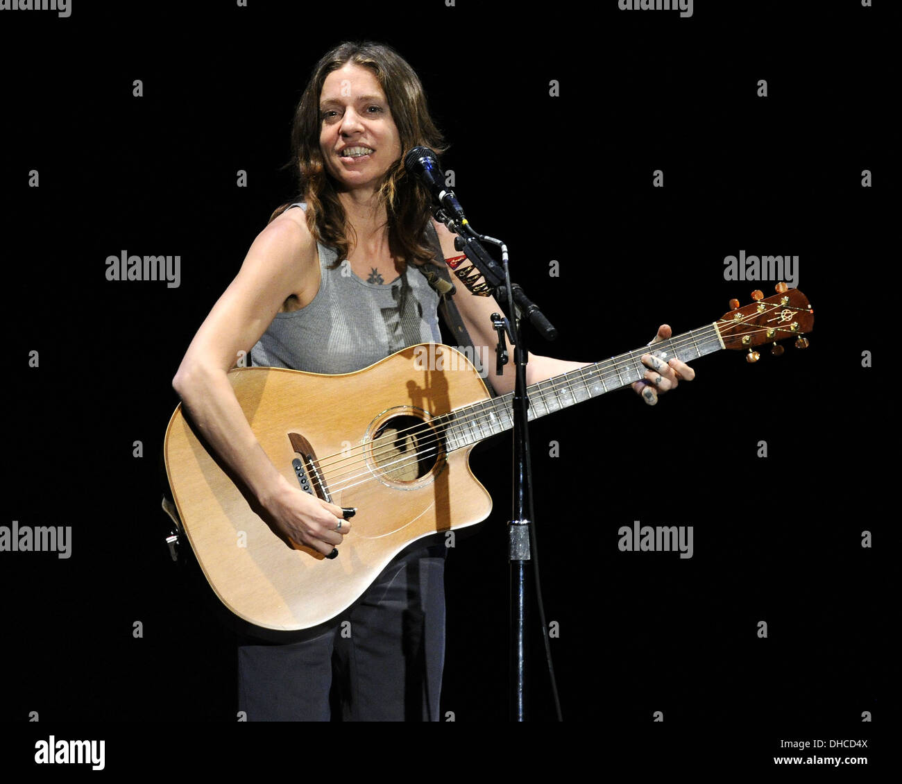 Ani DiFranco performs on stage at Winter Garden Theatre Toronto Canada ...