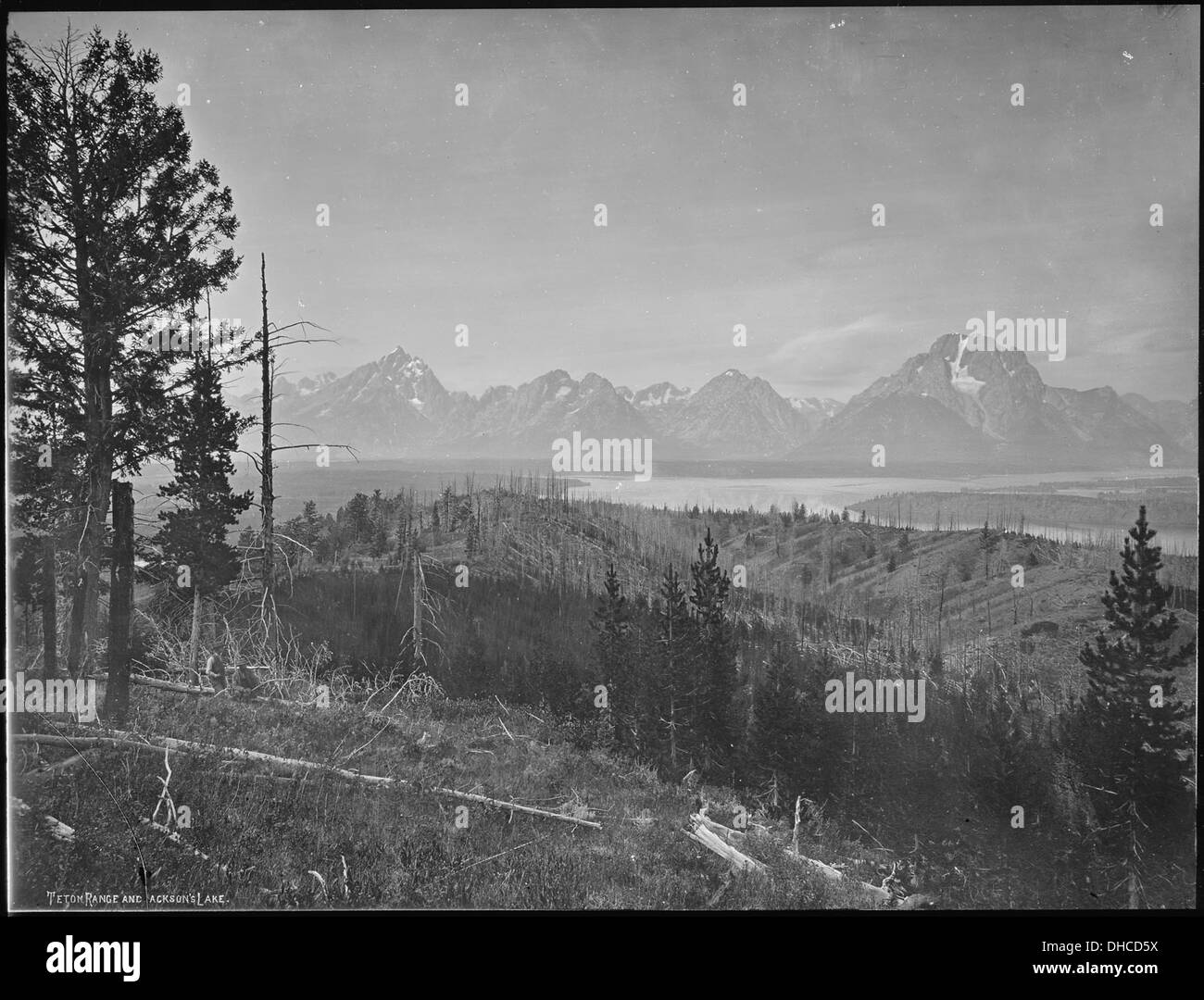 The Teton Range and Jackson Lake in Wyoming are depicted in this ...