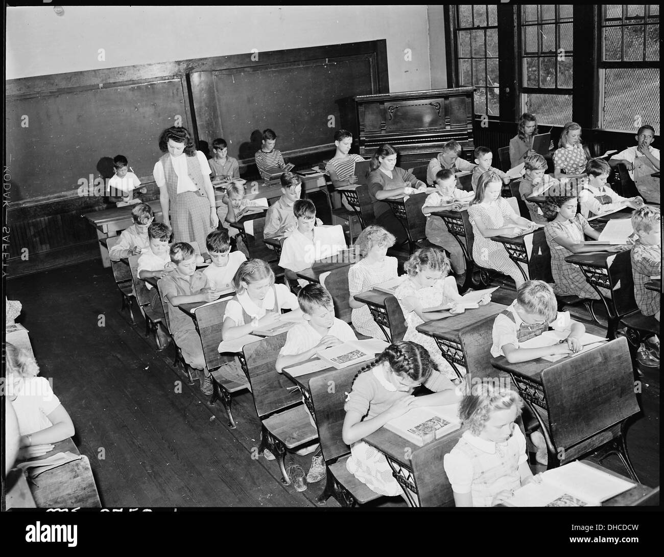 A photograph of a fifth-grade class, including Franklin D. Sergant ...