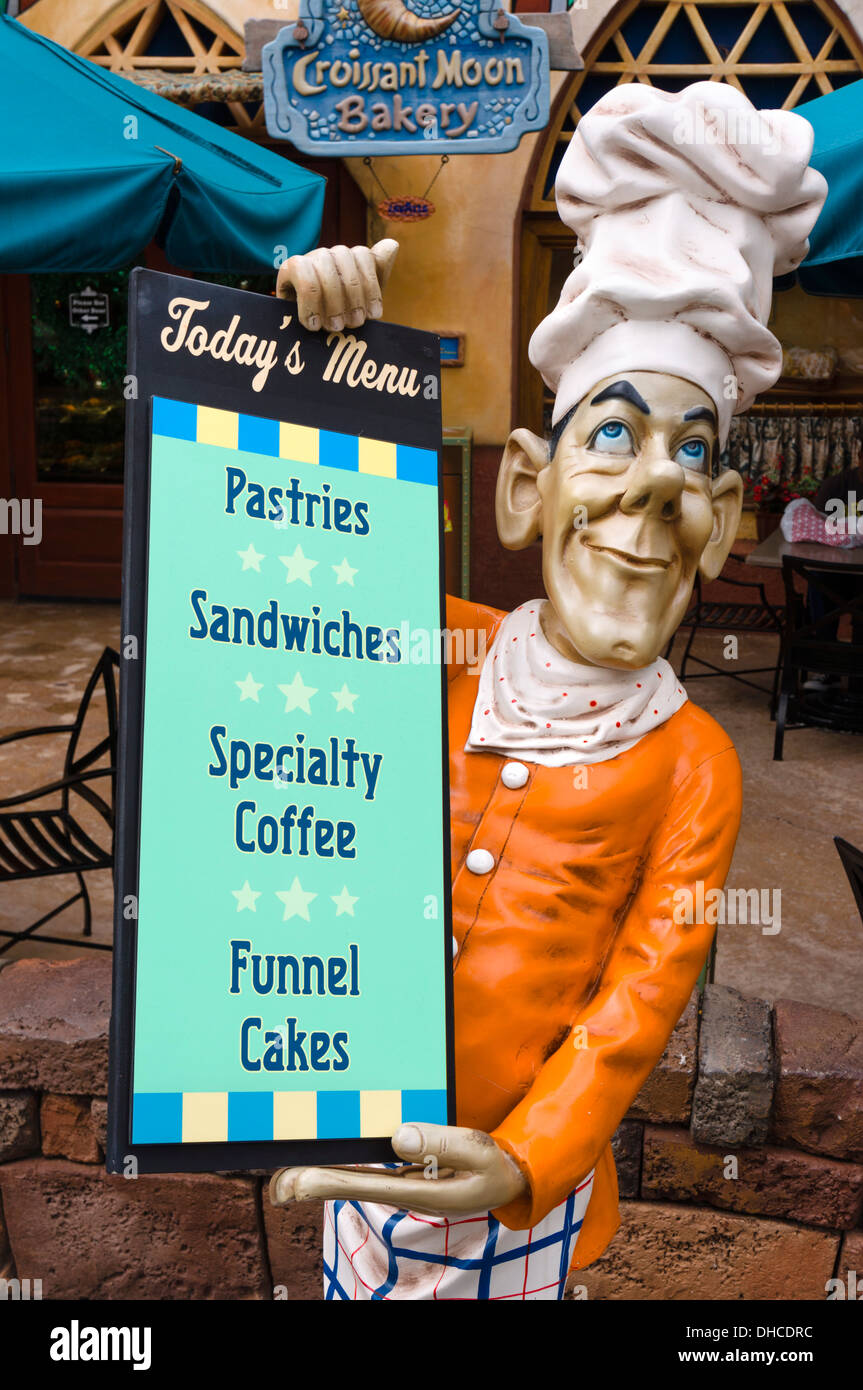 Menu outside the Croissant Moon Bakery, Islands of Adventure, Universal ...