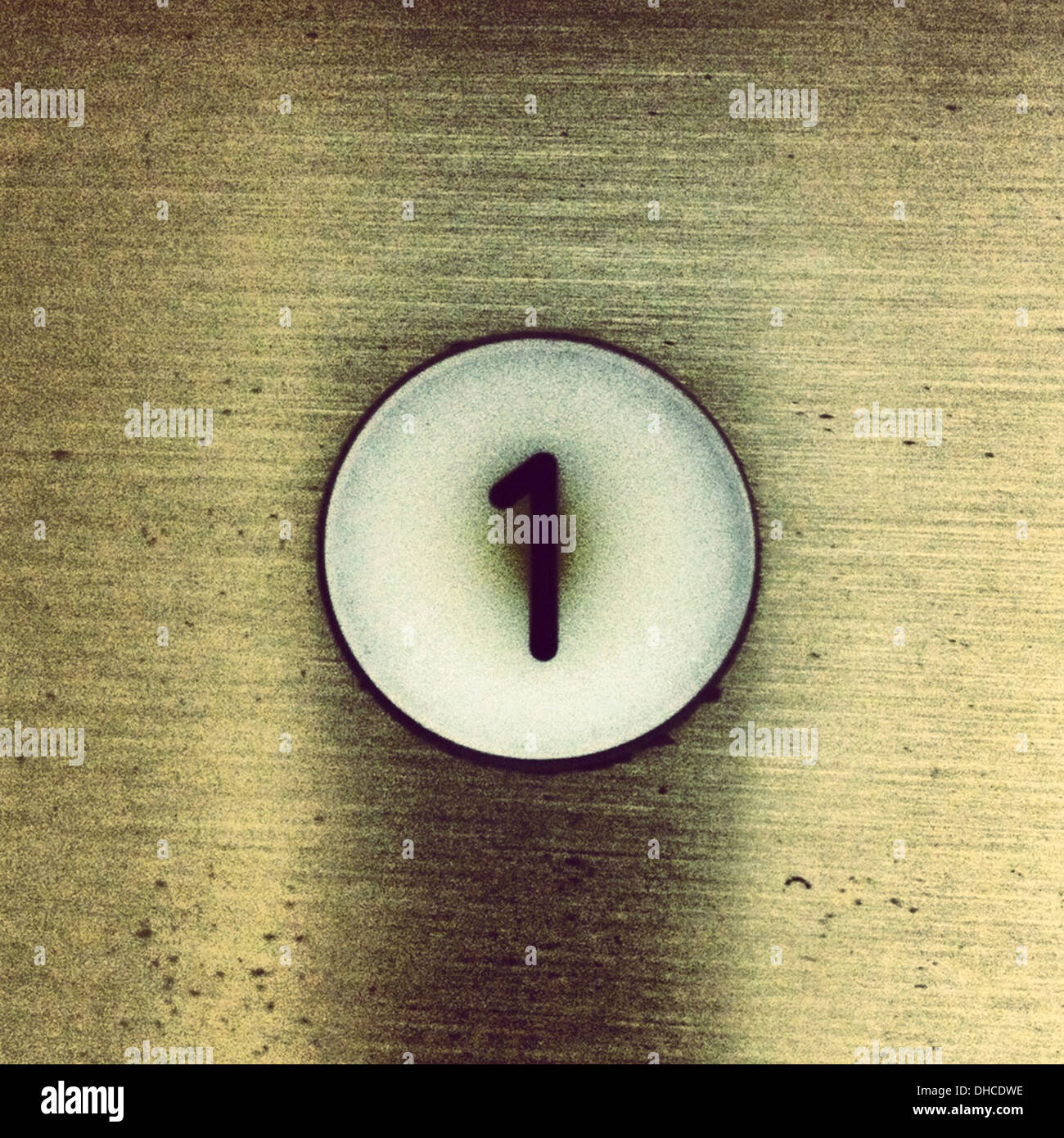 Number 1 Elevator Button Stock Photo - Alamy