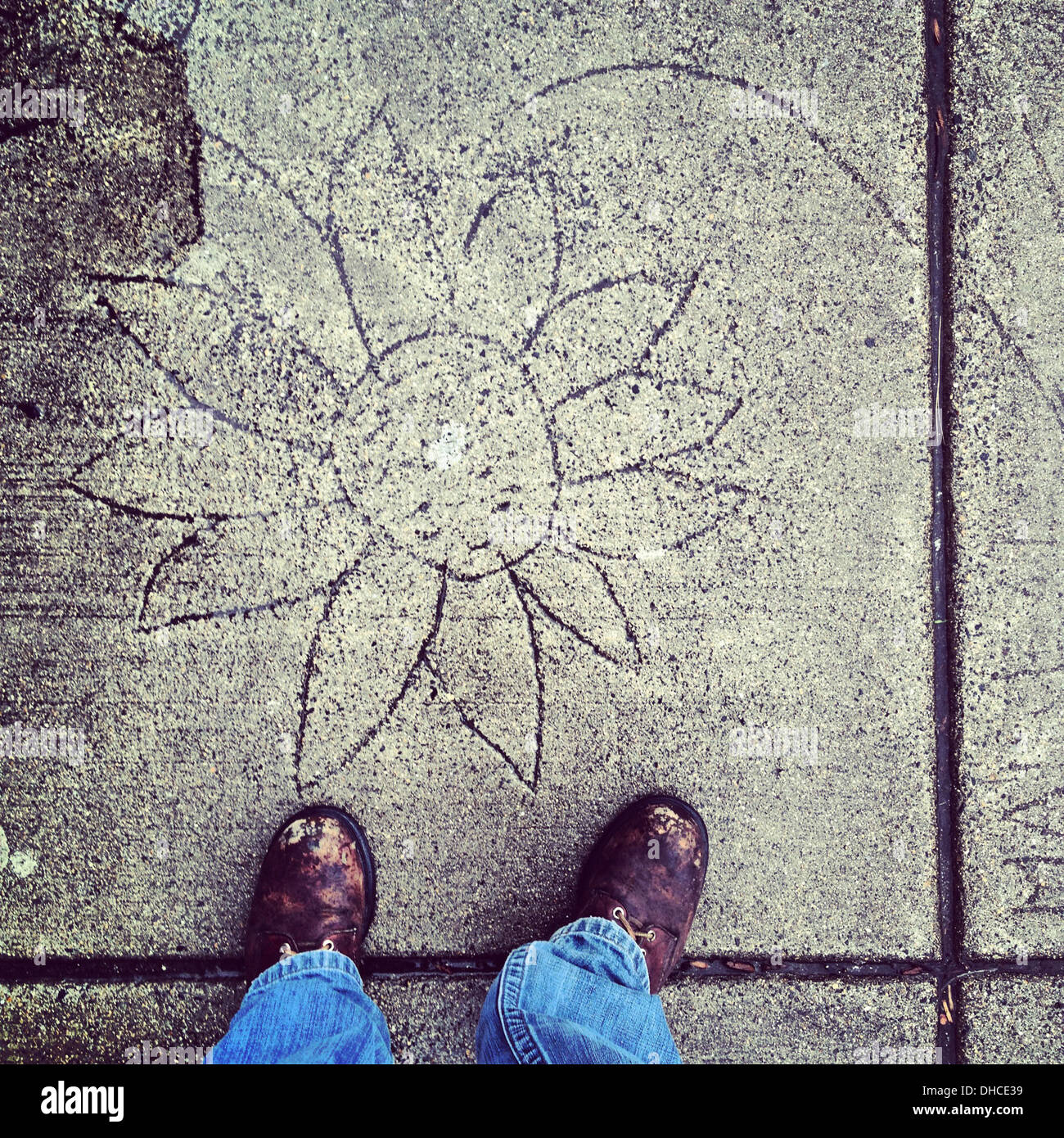 Feet in cement hi-res stock photography and images - Alamy