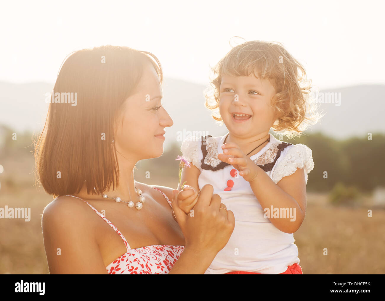 Portrait mother and daughter Stock Photo - Alamy