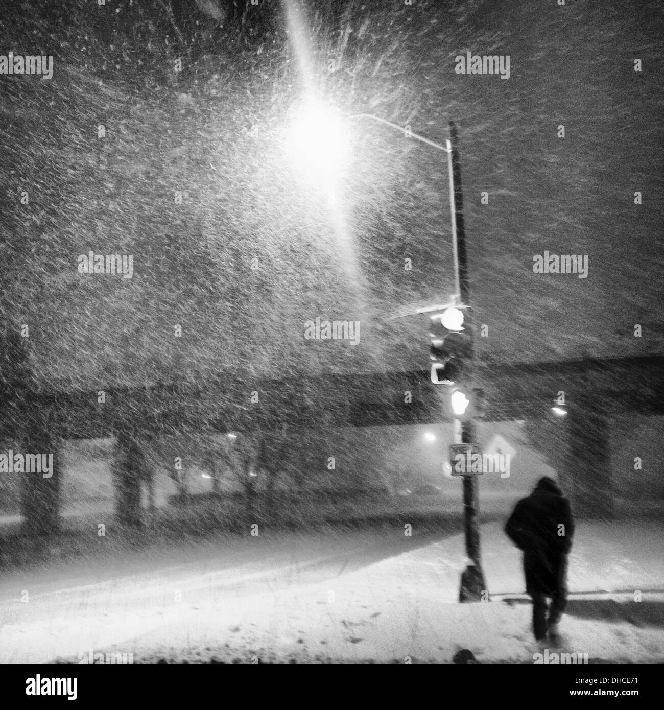 Boston blizzard Black and White Stock Photos & Images - Alamy
