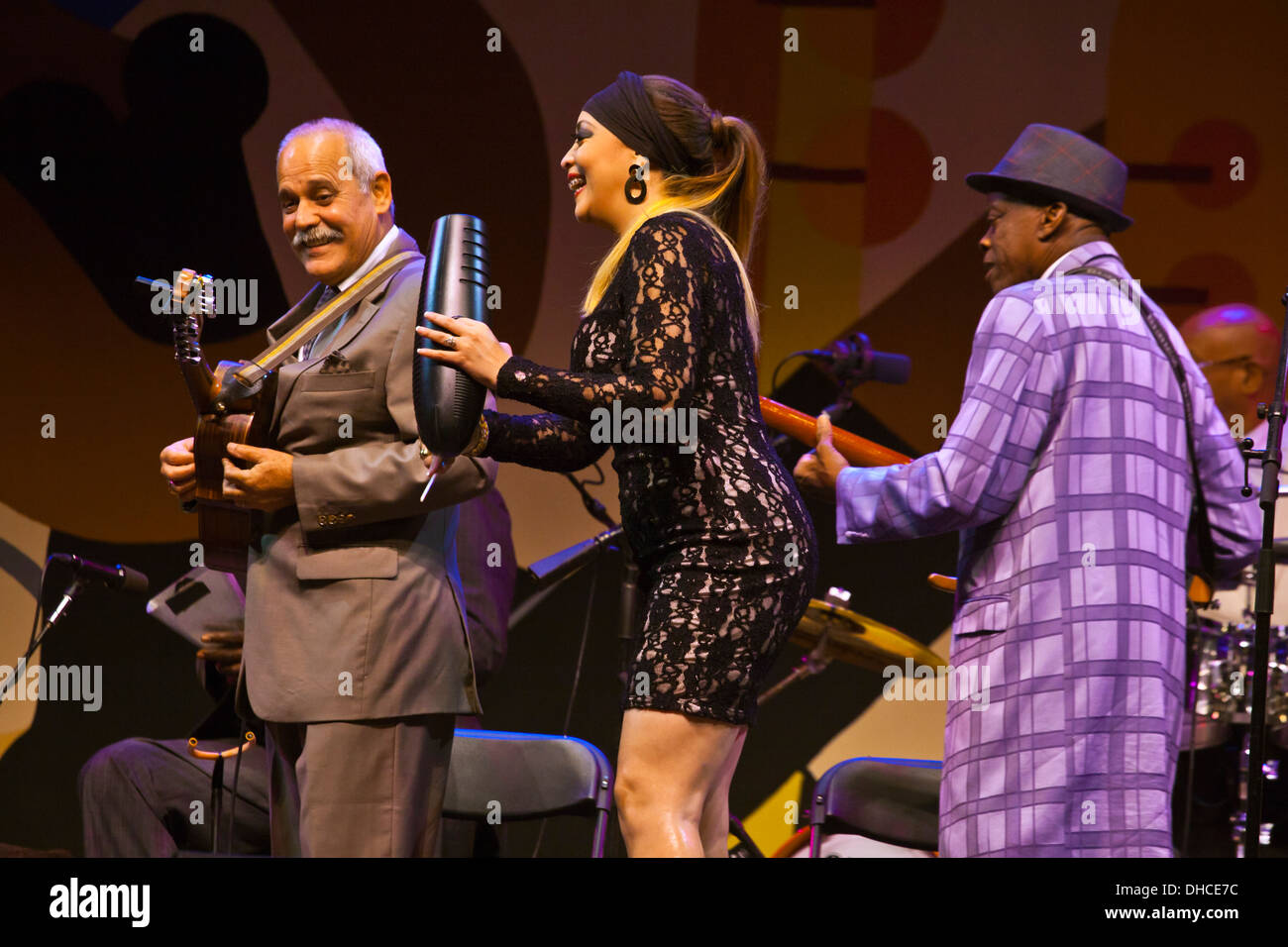 The ORCHESTRA BUENA VISTA SOCIAL CLUB preforms on the Jimmy Lyons Stage ...