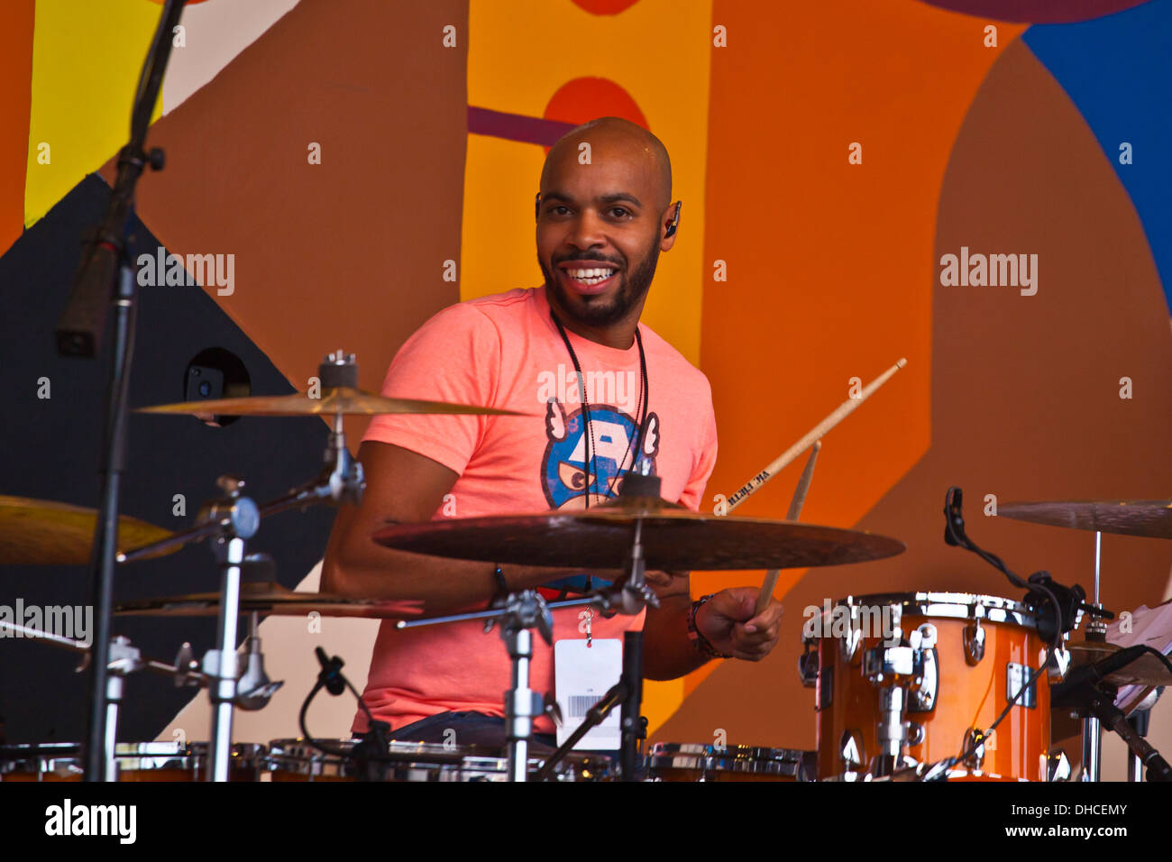 DONALD BARRETT plays drums for GEORGE BENSON on Jimmy Lyons Stage at ...