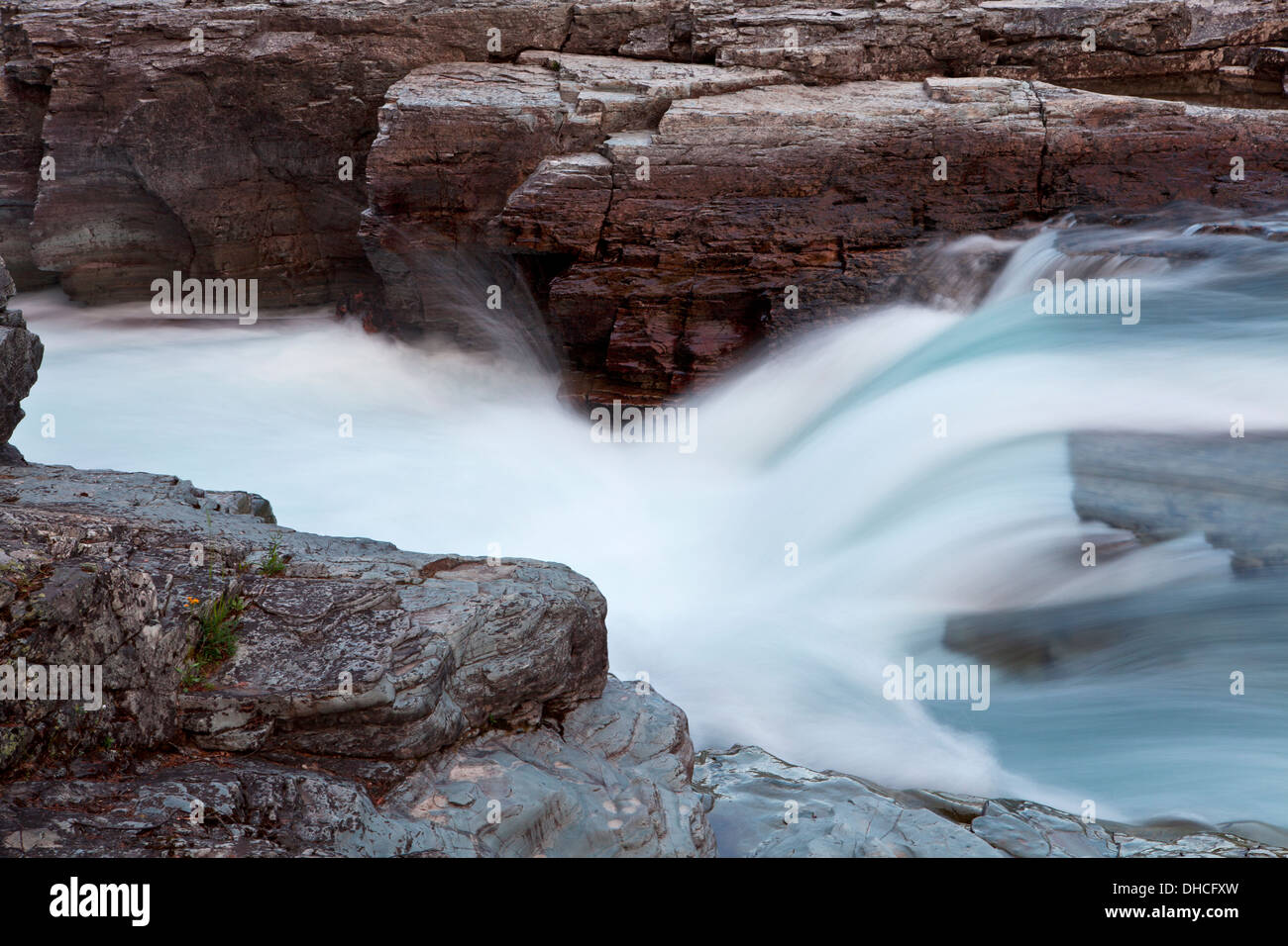 McDonald Creek at Sacred Dancing Cascade, Glacier National Park ...