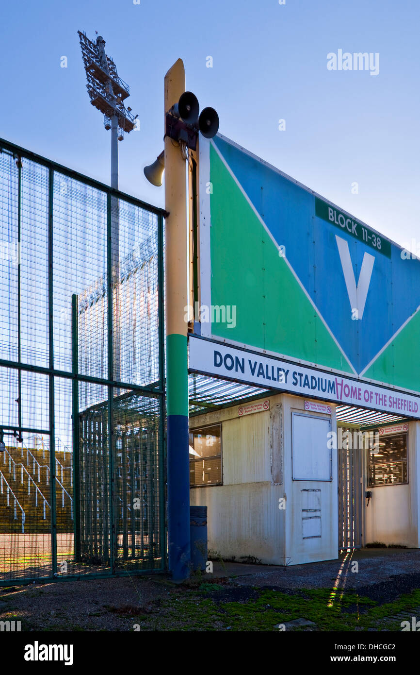 Don Valley Stadium entrance V Sheffield South Yorkshire UK Stock Photo ...
