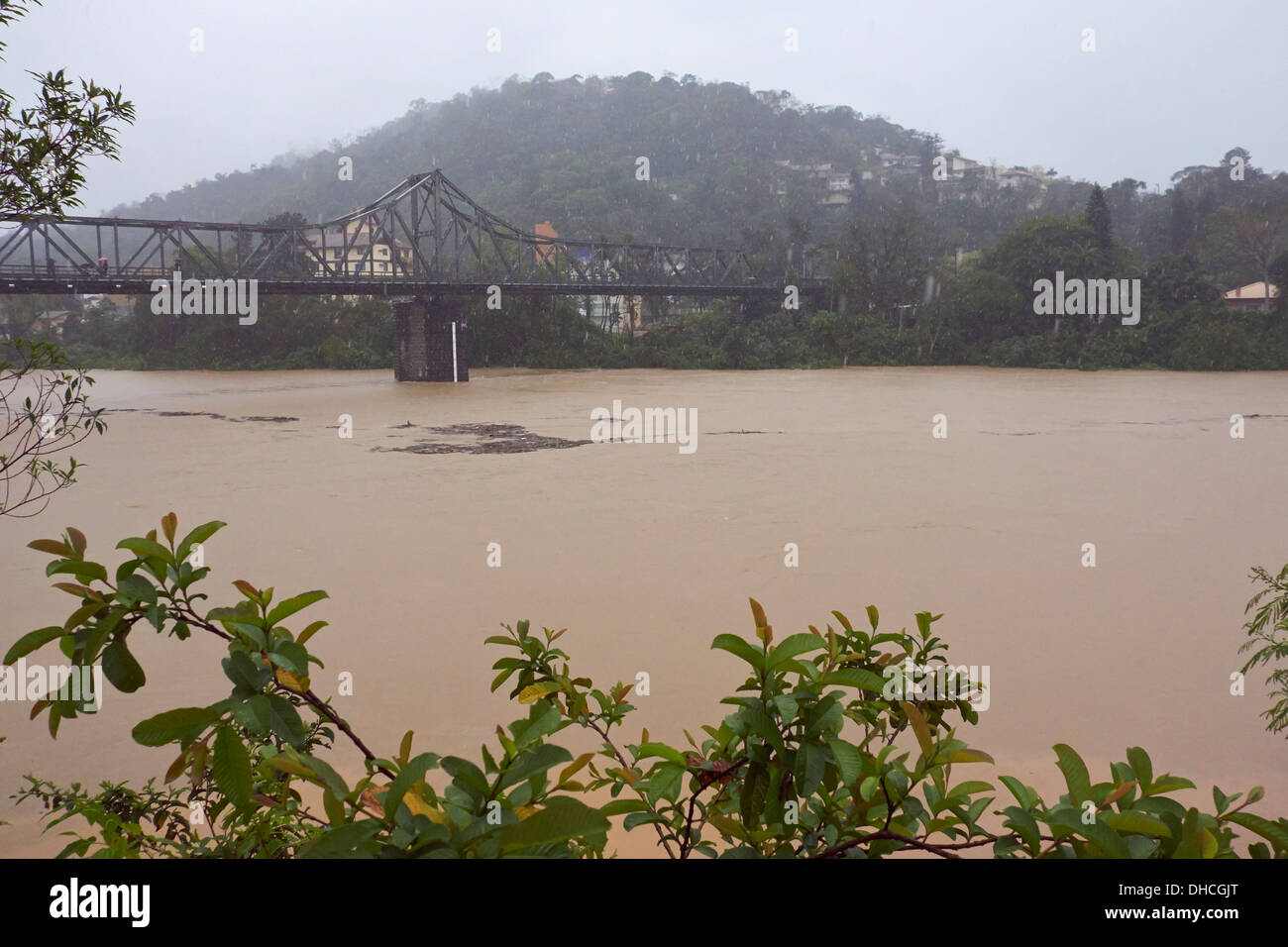 Heavy rainfall making the flood raise Stock Photo - Alamy