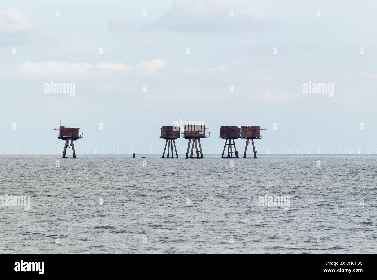 12/10/2013 Sea forts at Shivering Sands, Thames Estuary Maunsell Forts ...