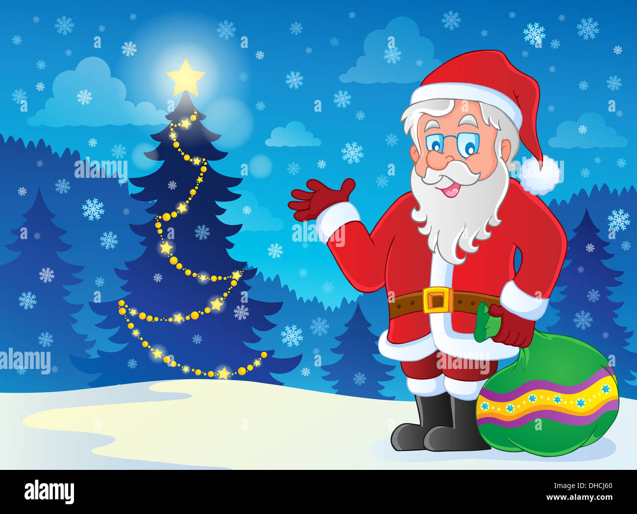Santa Claus theme image 4 - picture illustration Stock Photo - Alamy