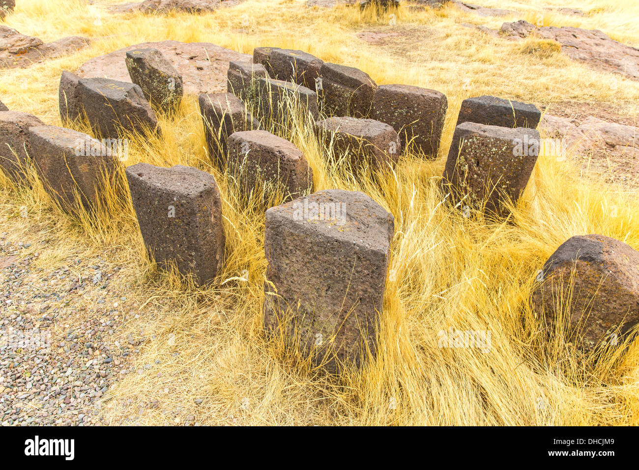Funerary towers and ruins in Sillustani, Peru,South America- Inca ...