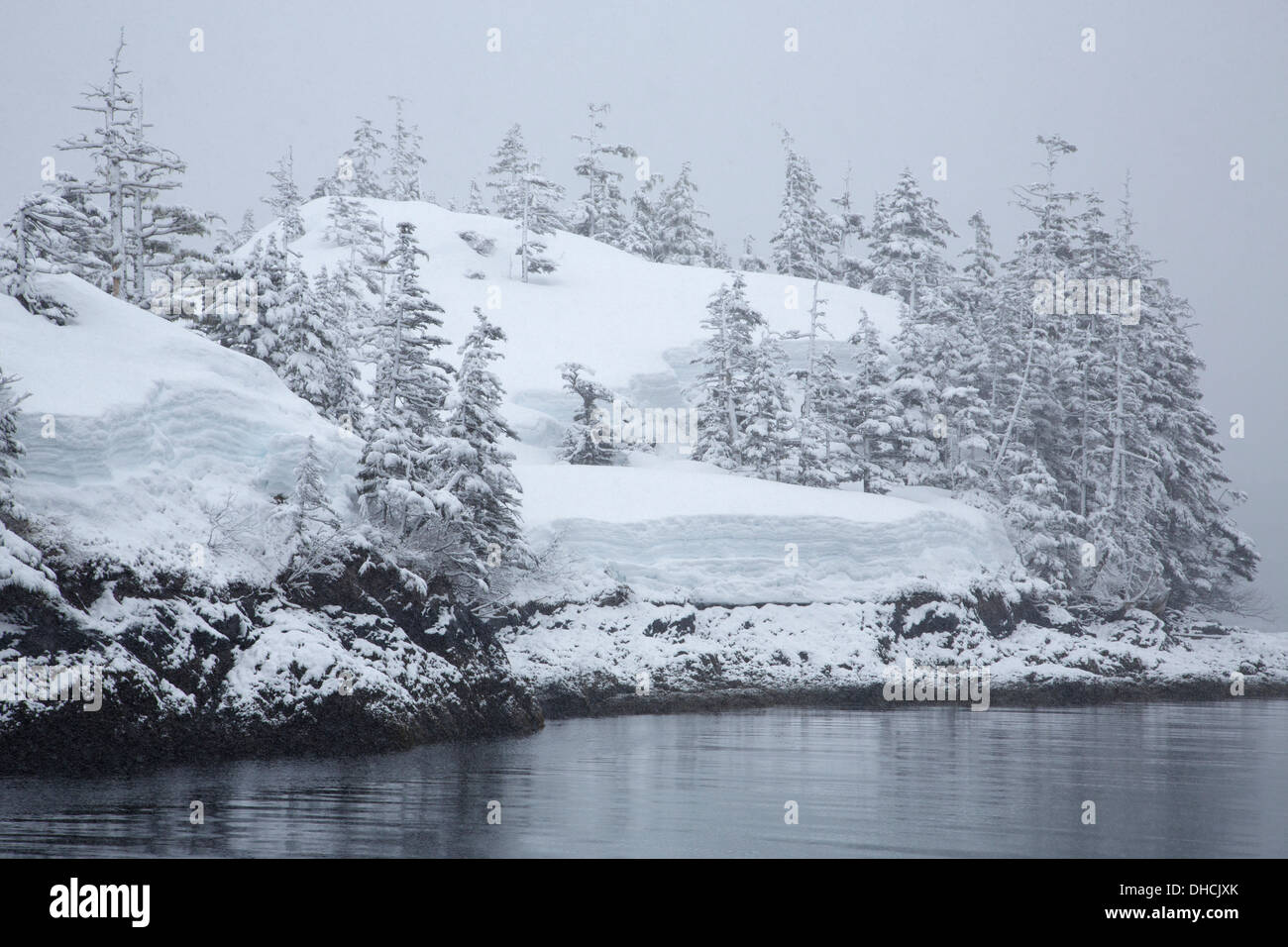 Snow in Culross Passage, Prince William Sound, Chugach National Forest ...