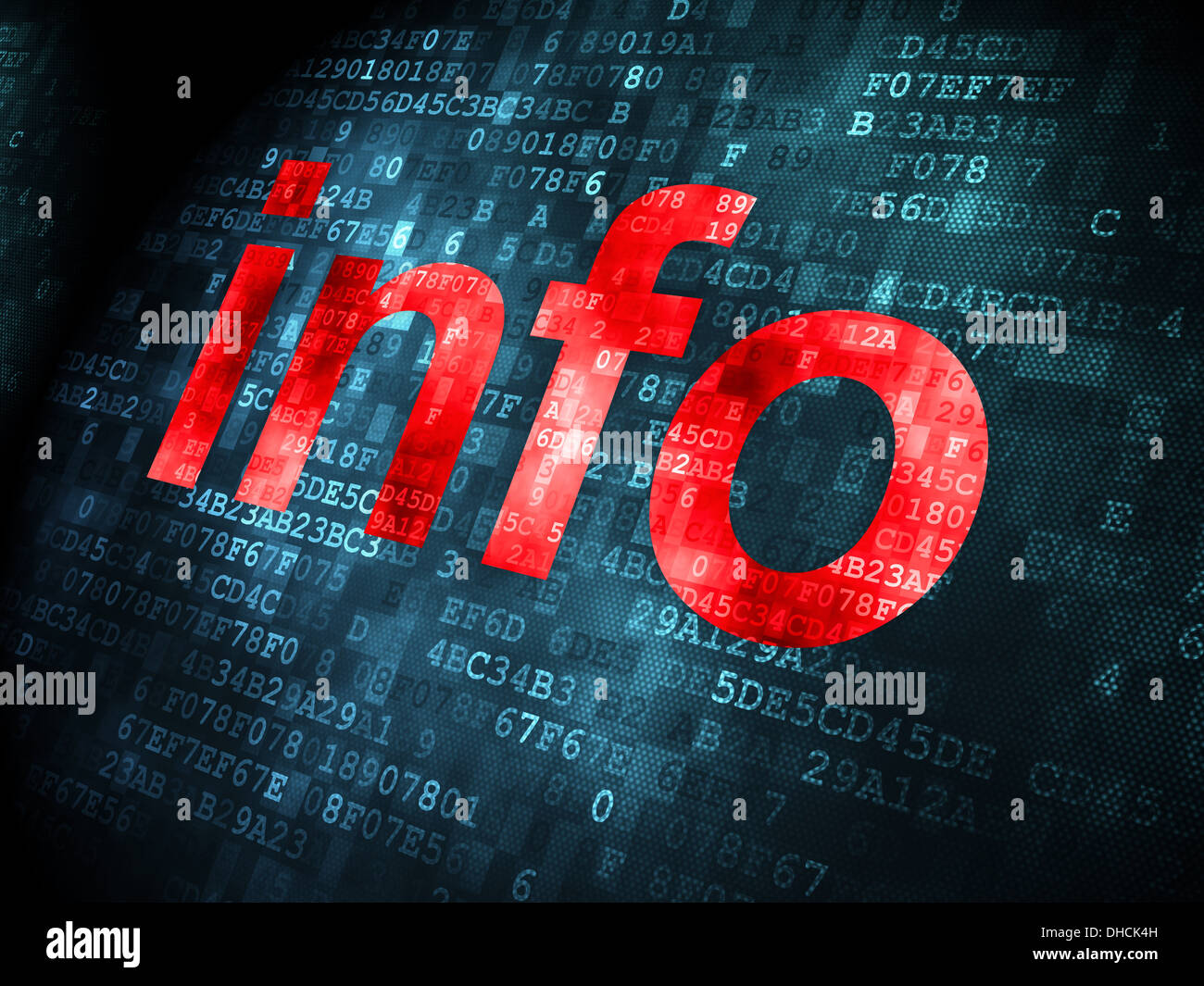 Information concept: Info on digital background Stock Photo - Alamy