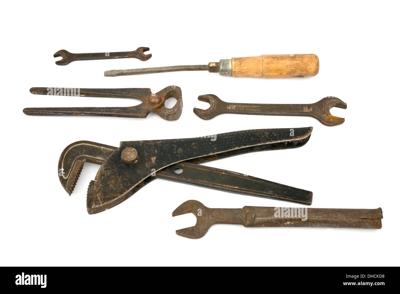 Old spanners Cut Out Stock Images & Pictures - Alamy