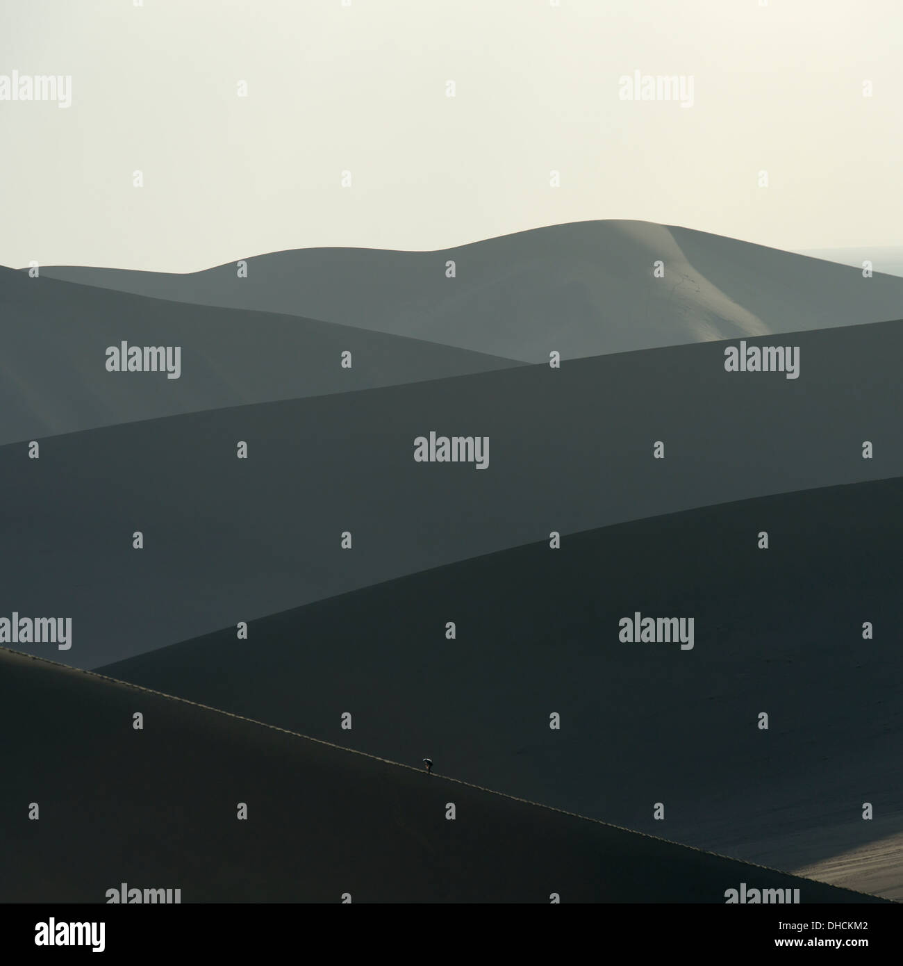 Desert Landscape With Slopes Of Sand Stock Photo - Alamy