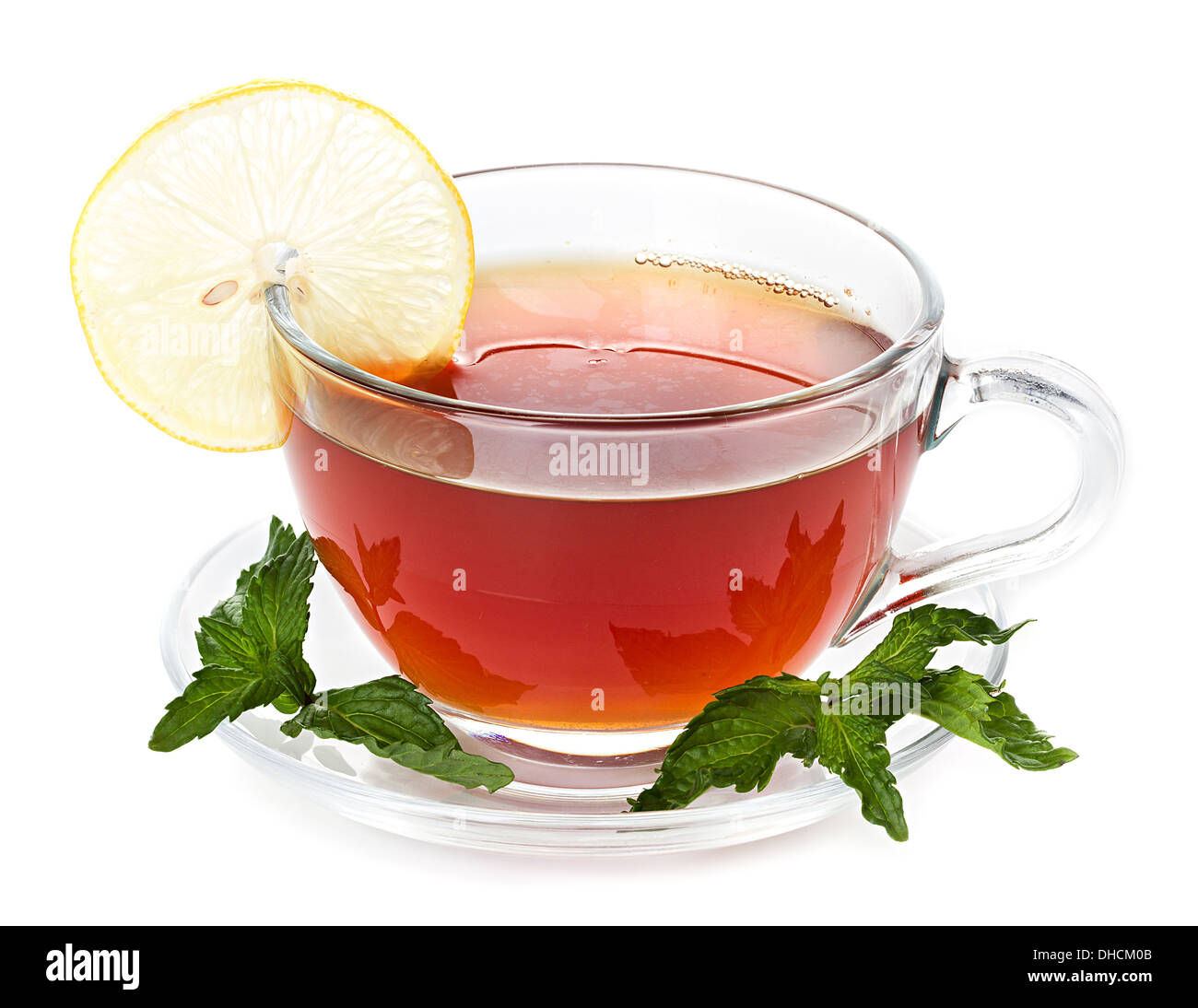 Transparent cup green tea Cut Out Stock Images & Pictures - Alamy