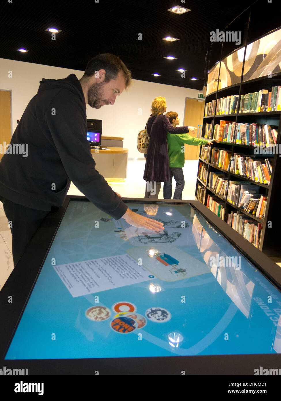 information display at the new birmingham city library Stock Photo - Alamy
