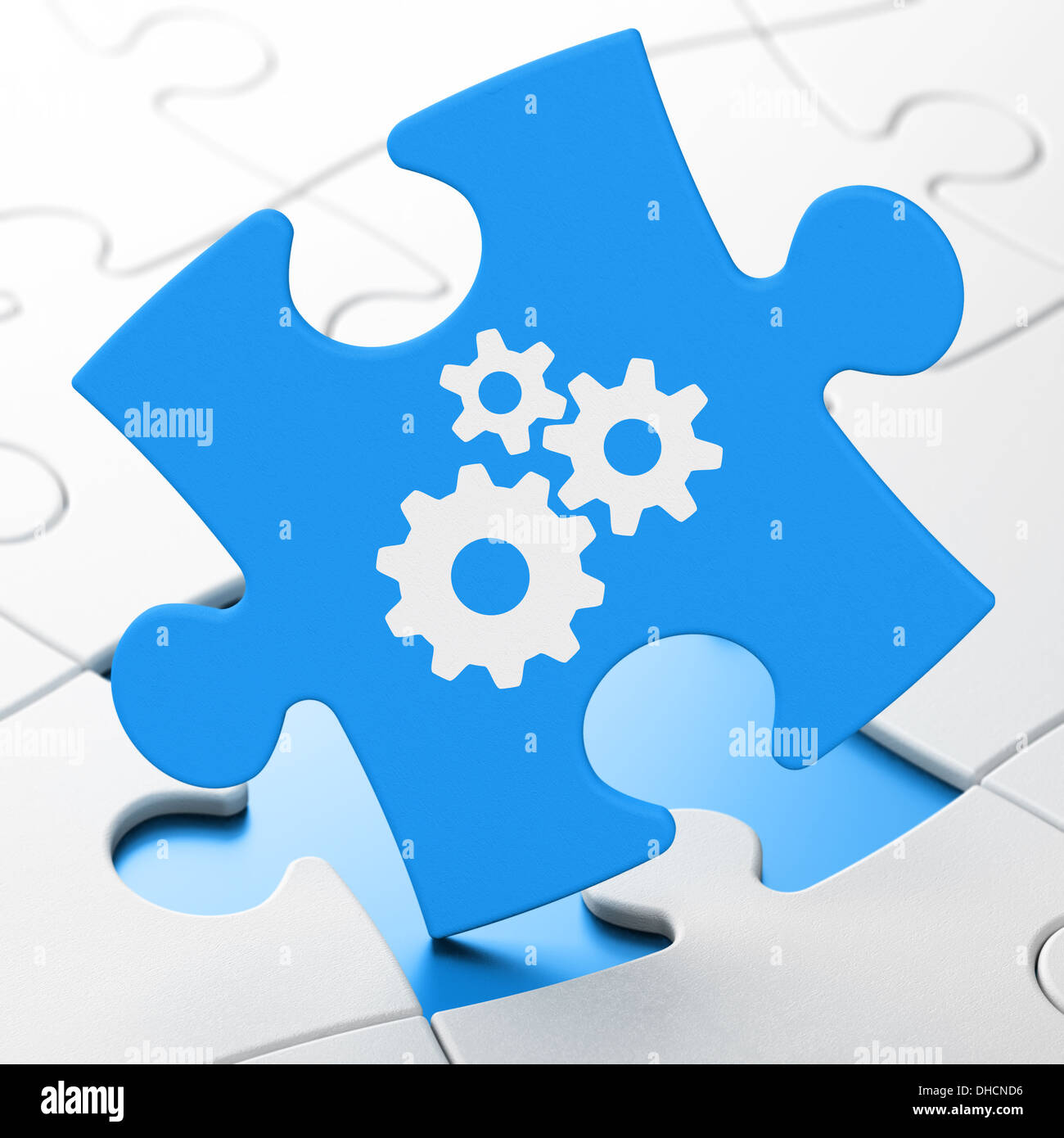 Web design concept: Gears on puzzle background Stock Photo - Alamy