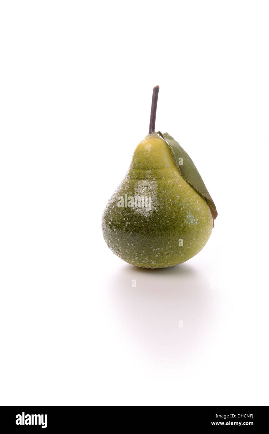 Frozen pear on white Stock Photo - Alamy