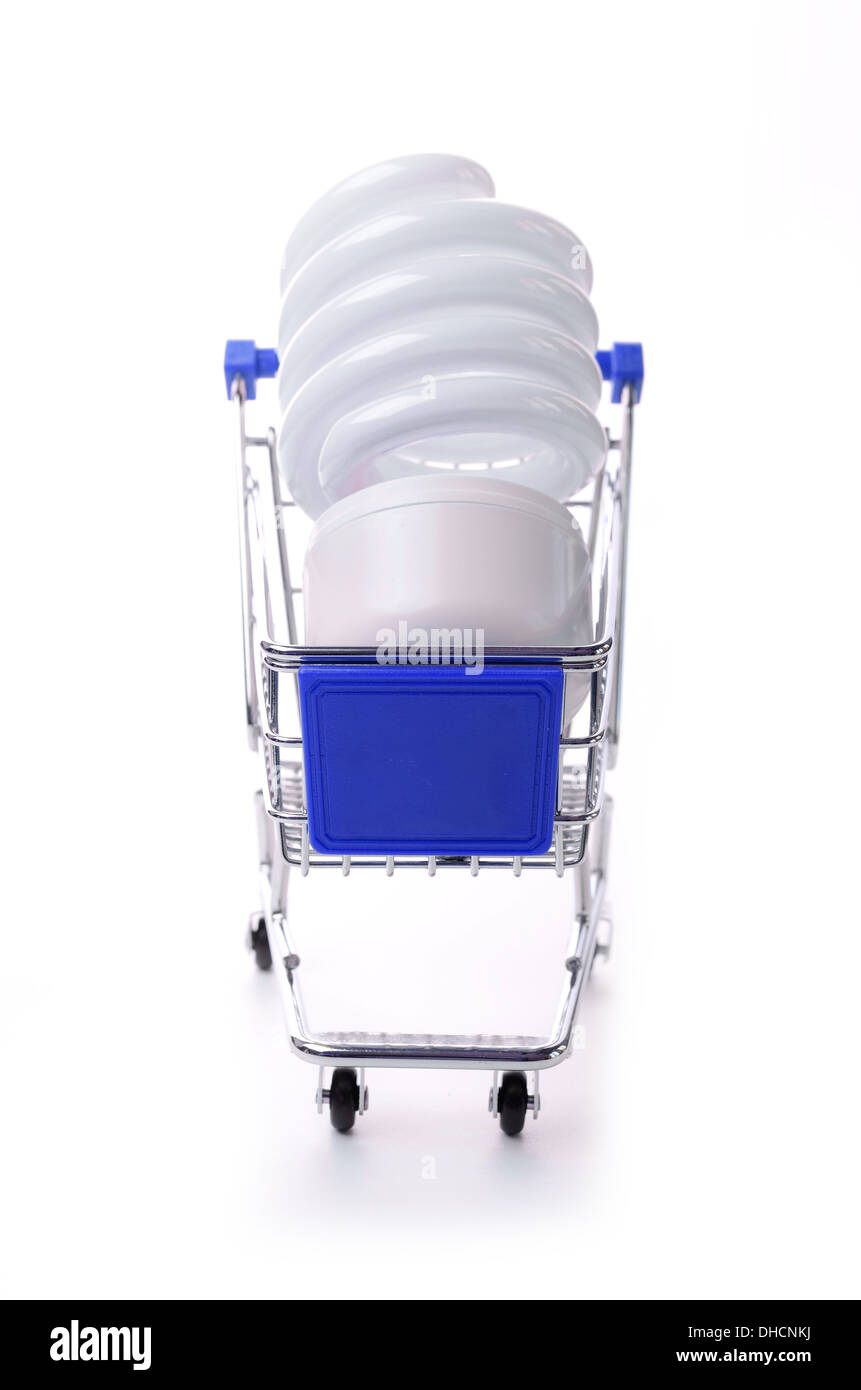 Shopping cart light bulb saving hi-res stock photography and images - Alamy