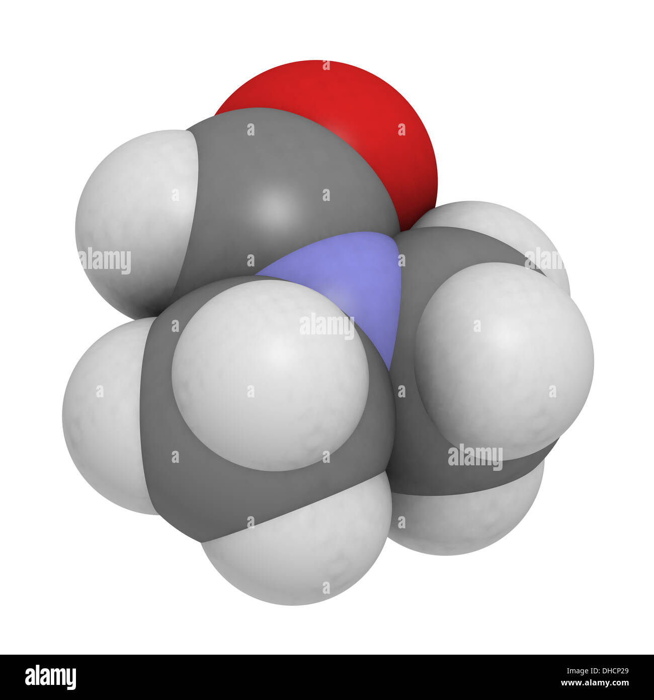 Dimethylformamide (DMF) molecule, chemical structure. Commonly used ...