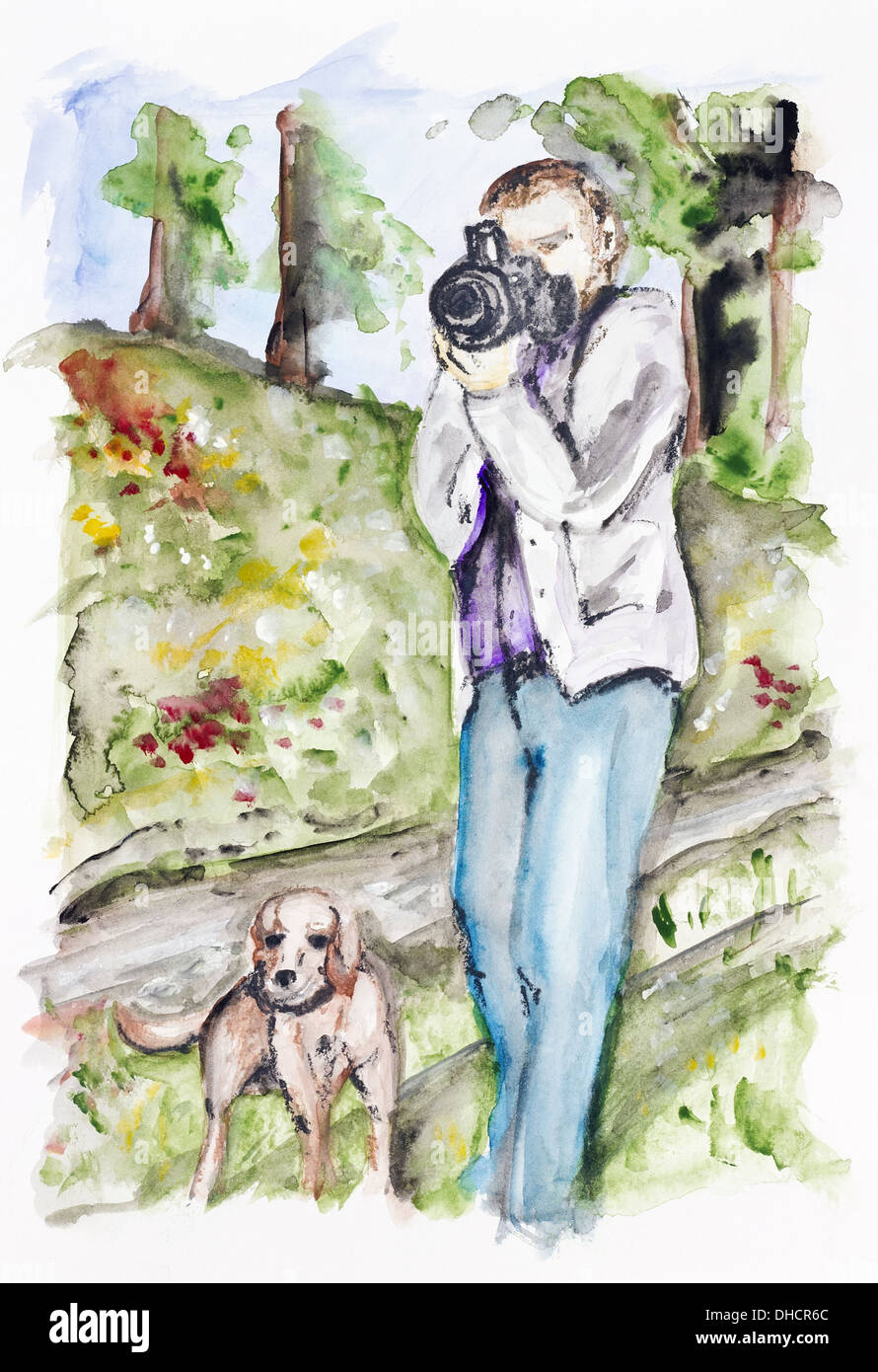 Art and a photographer Cut Out Stock Images & Pictures - Alamy