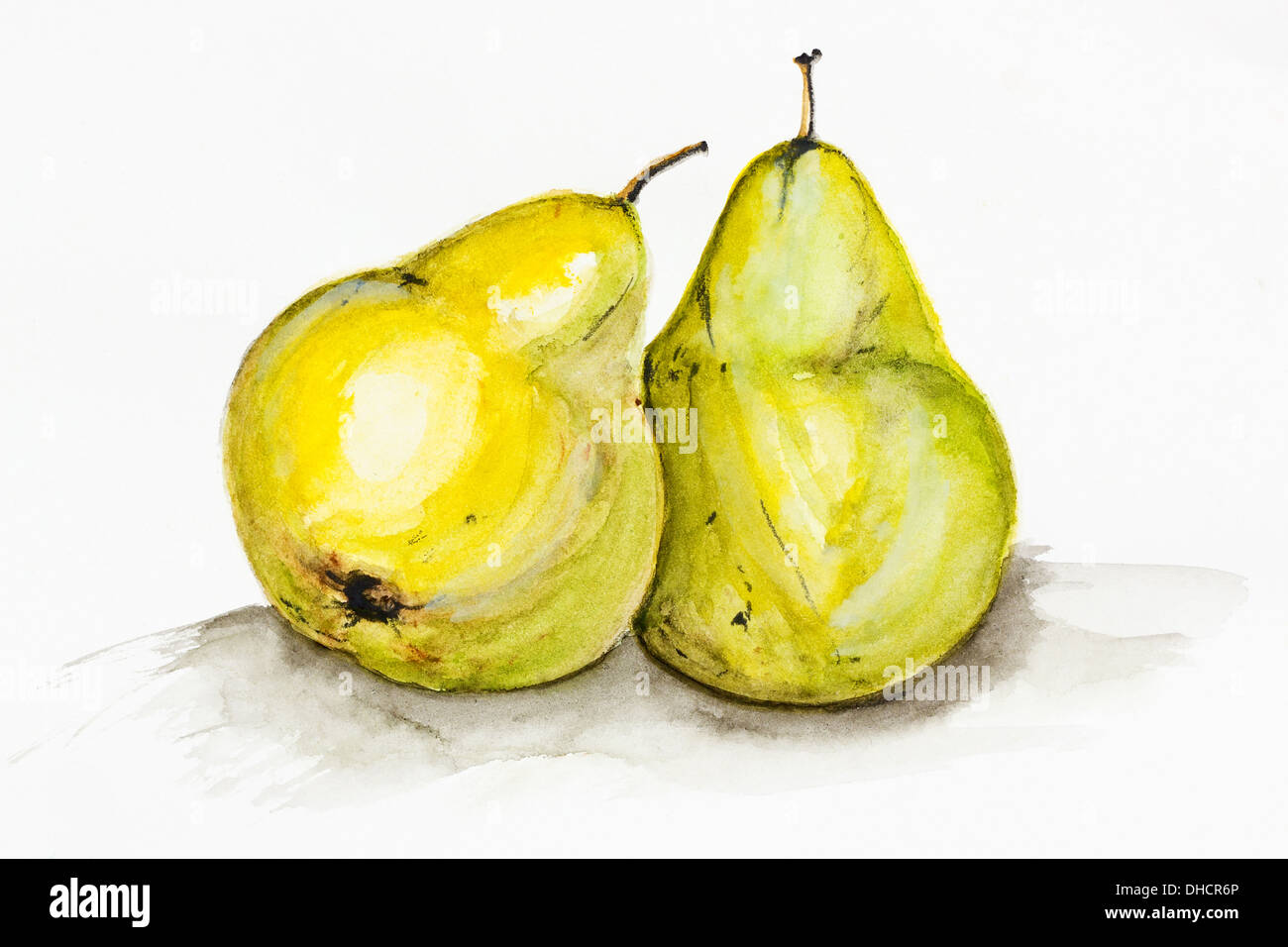 Yellow big pears Stock Photo - Alamy