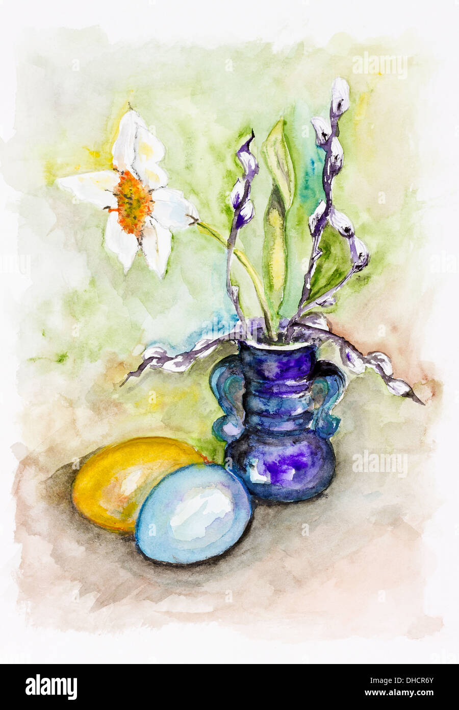 Yellow heart in blue Cut Out Stock Images & Pictures - Alamy