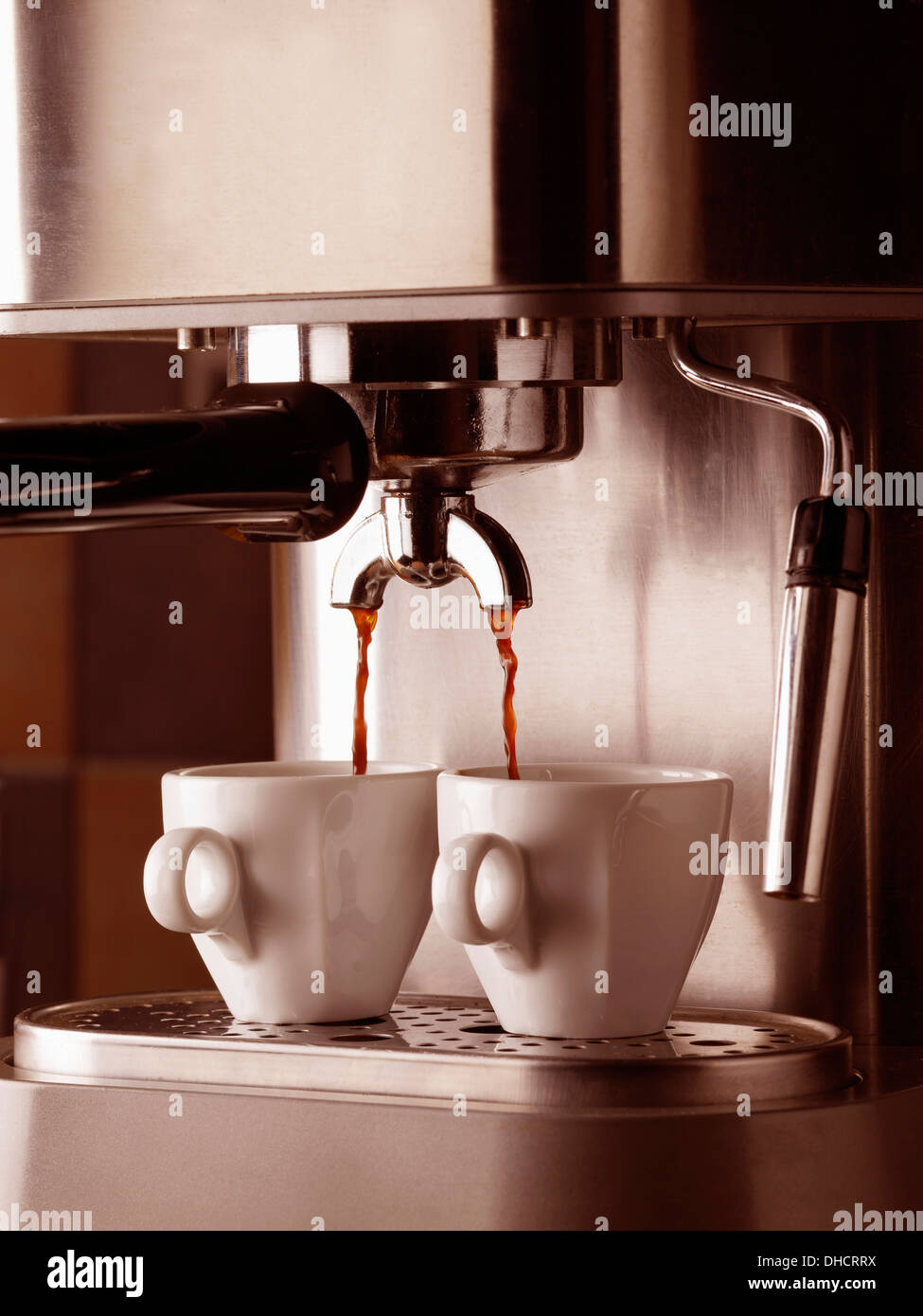 Two cups fresh espresso hi-res stock photography and images - Alamy