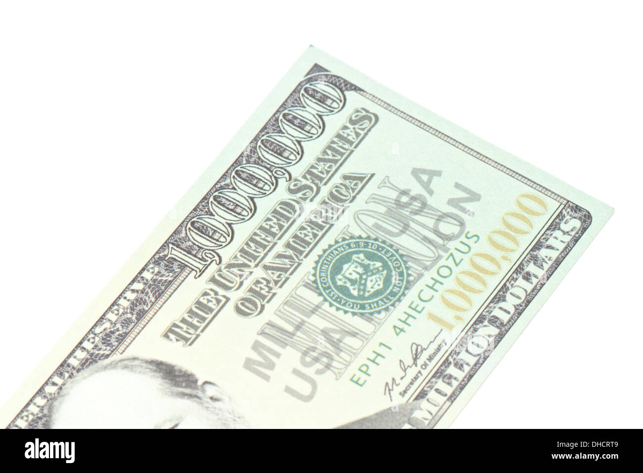 One million dollars banknote closeup Stock Photo - Alamy