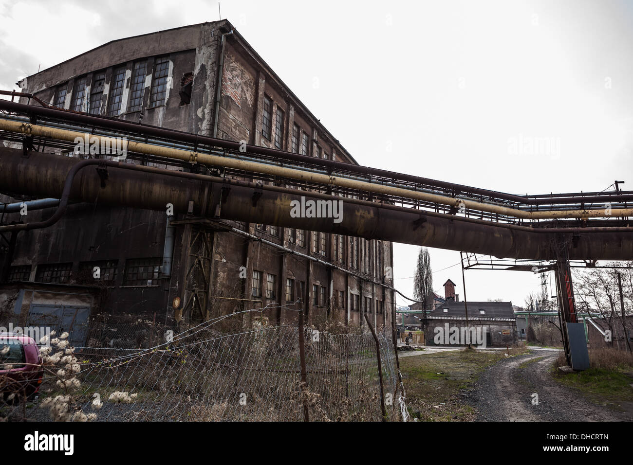 Derelict Poldi Steel works factory at Kladno in Czech Republic Stock ...