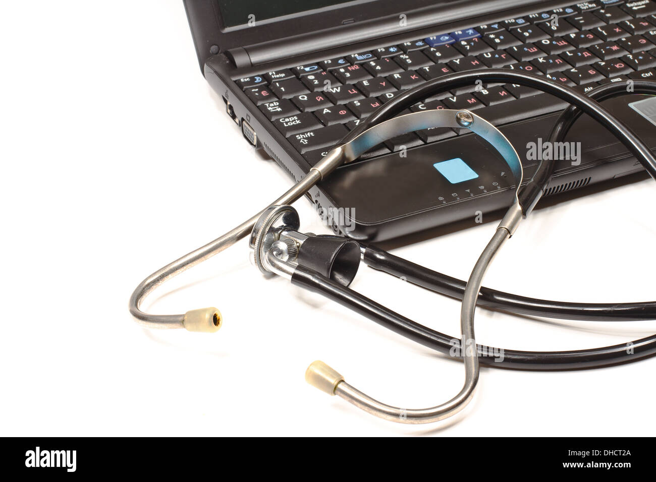 Stethoscope and laptop Stock Photo - Alamy