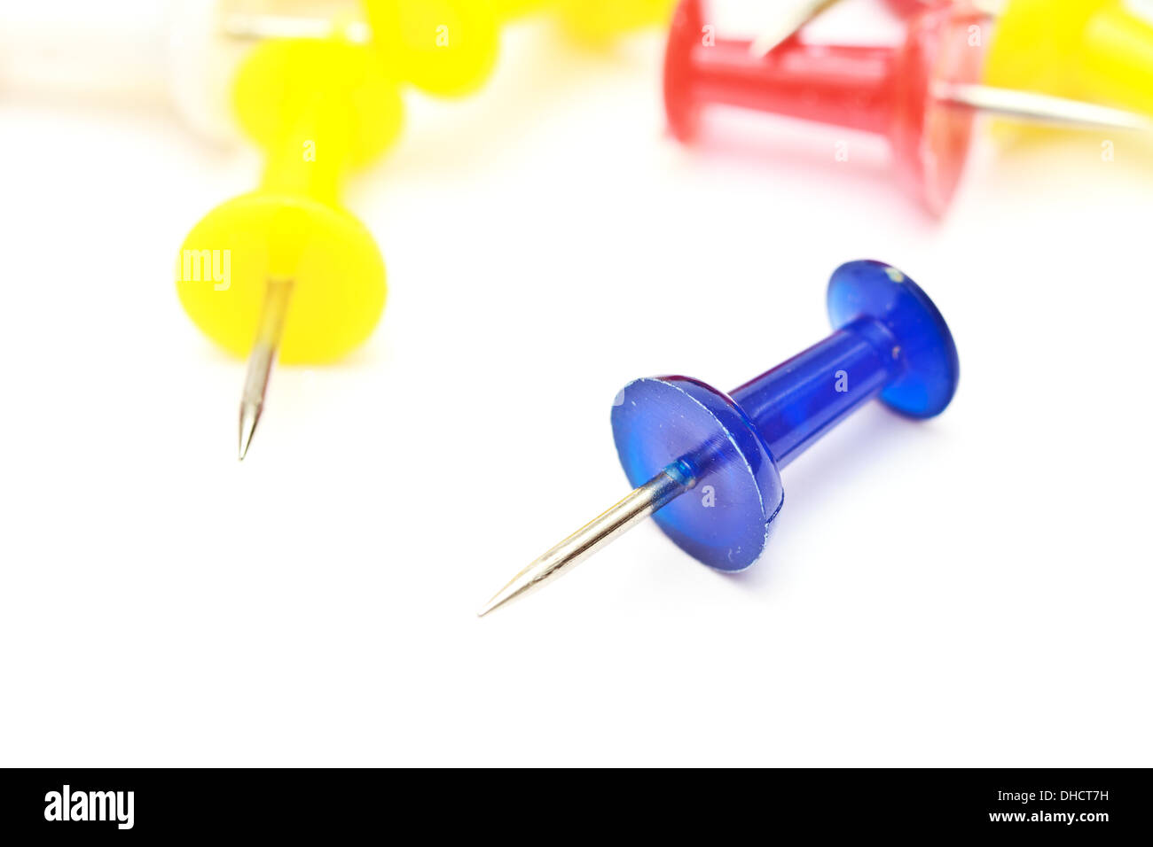 Colorful office push pins Stock Photo - Alamy