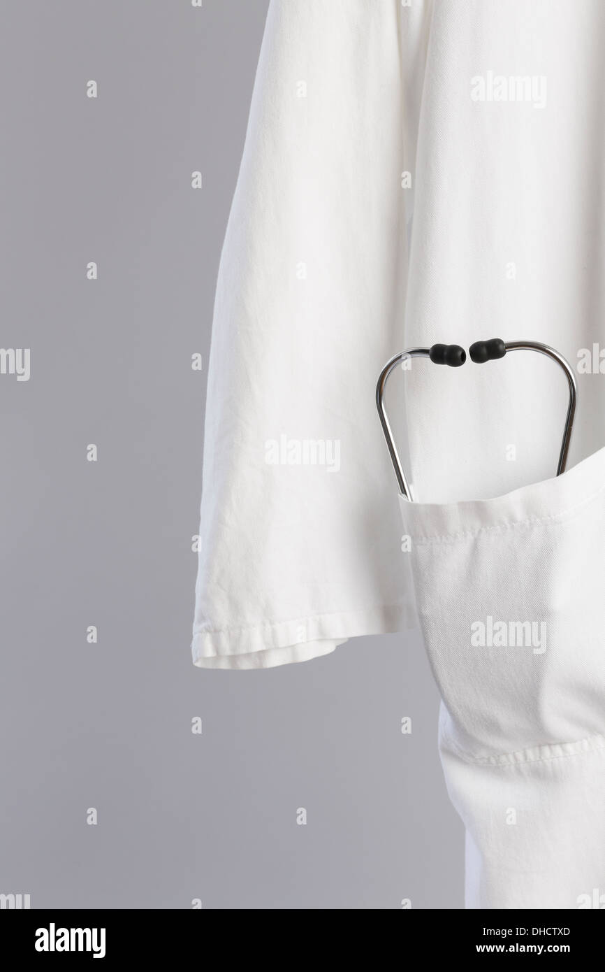 Doctor's overall with stethoscope Stock Photo - Alamy