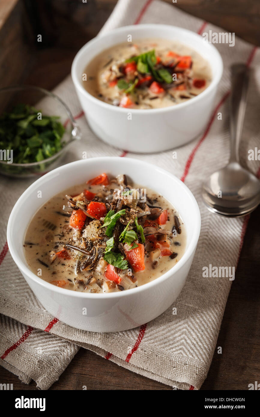 Wild Rice Chowder Stock Photo - Alamy
