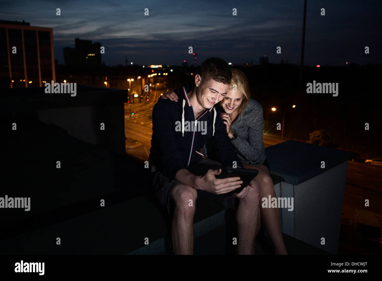 Roof night flat hi-res stock photography and images - Alamy
