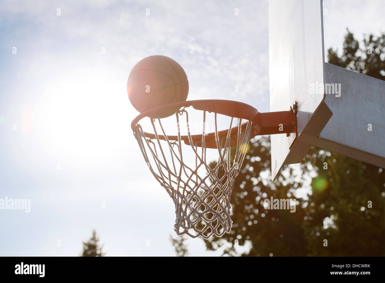 Ball going into net hi-res stock photography and images - Alamy