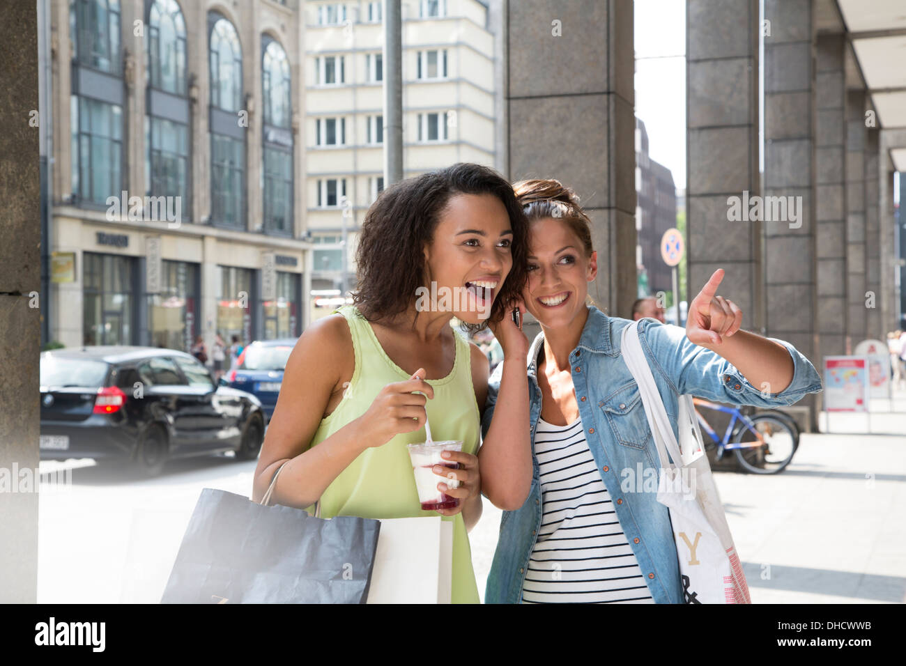 Germany, Berlin, Young women in the city Stock Photo - Alamy