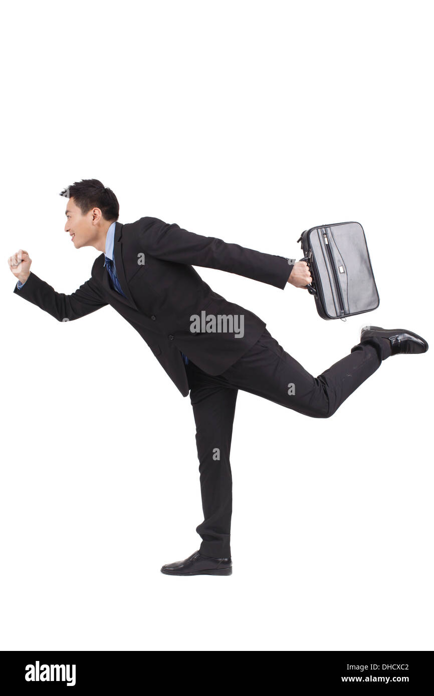 Indian man running in suit hi-res stock photography and images - Alamy
