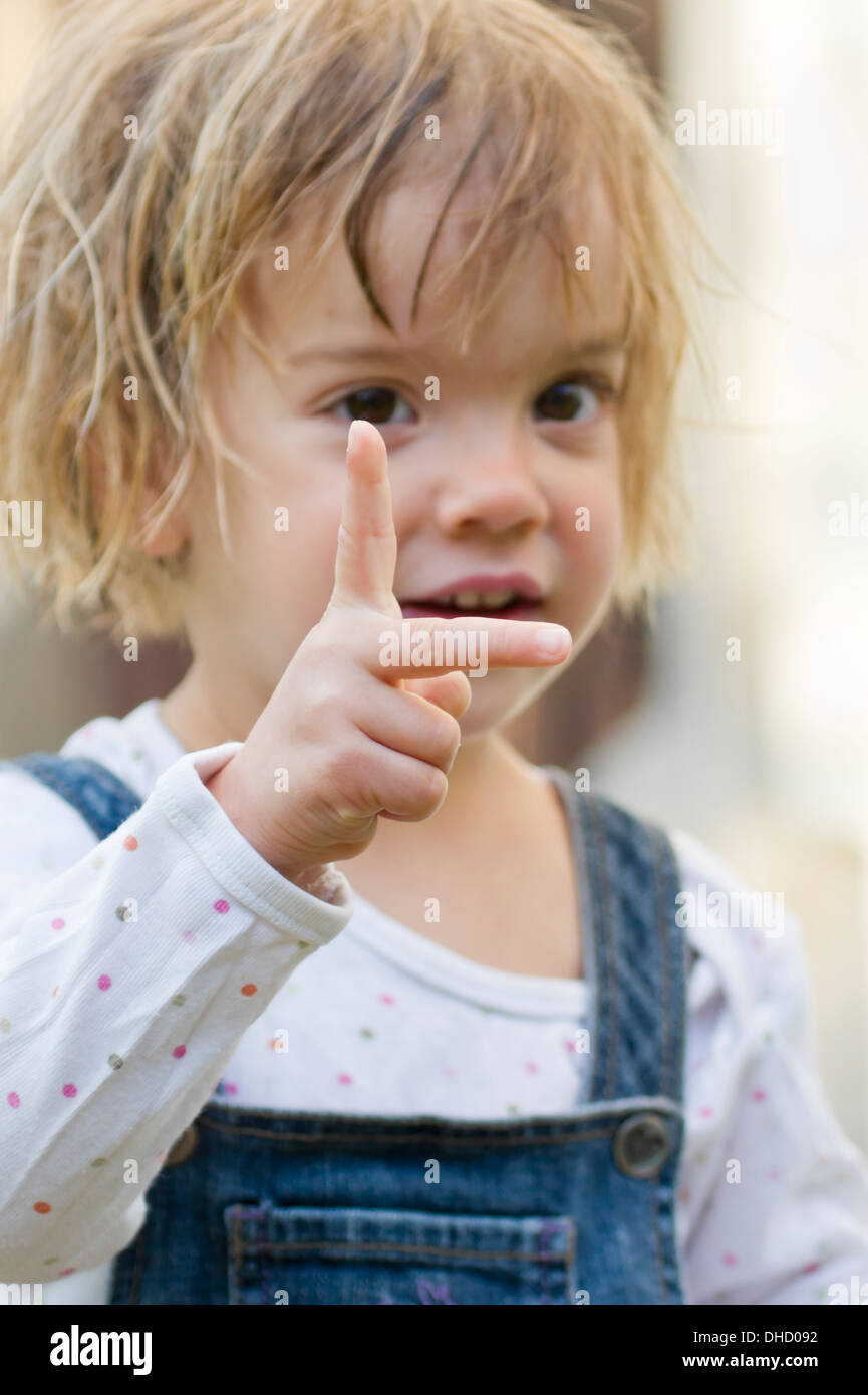 Little girl counting with her fingers Stock Photo - Alamy