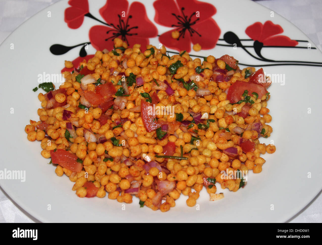 Indian Gram Flour or Boondi Chaat Snacks Stock Photo - Alamy