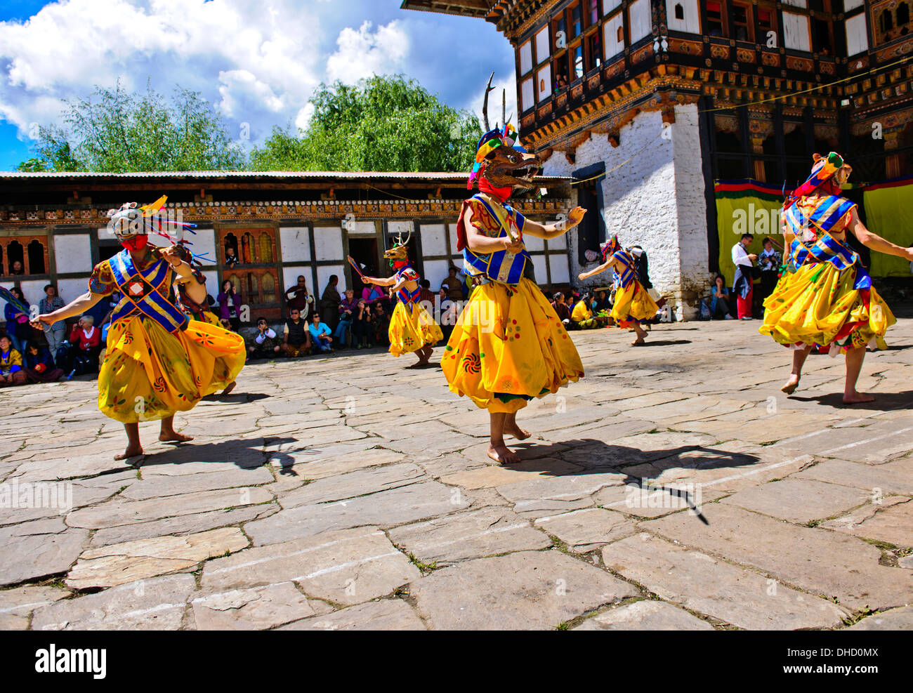 Thangbi Mani Tsechu Festival,Thankabi Dzong, Masked Dancers,Monks ...