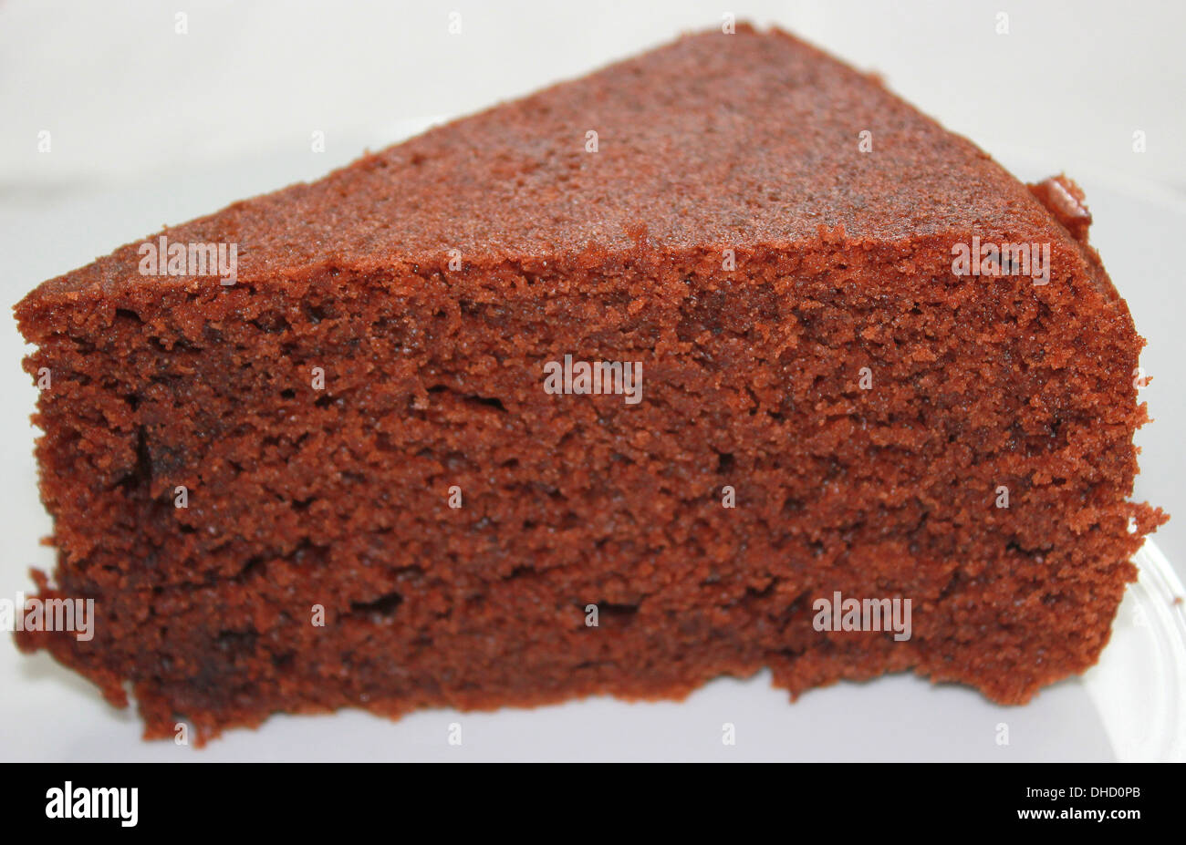 Egg less Chocolate Cake piece or slice Stock Photo - Alamy