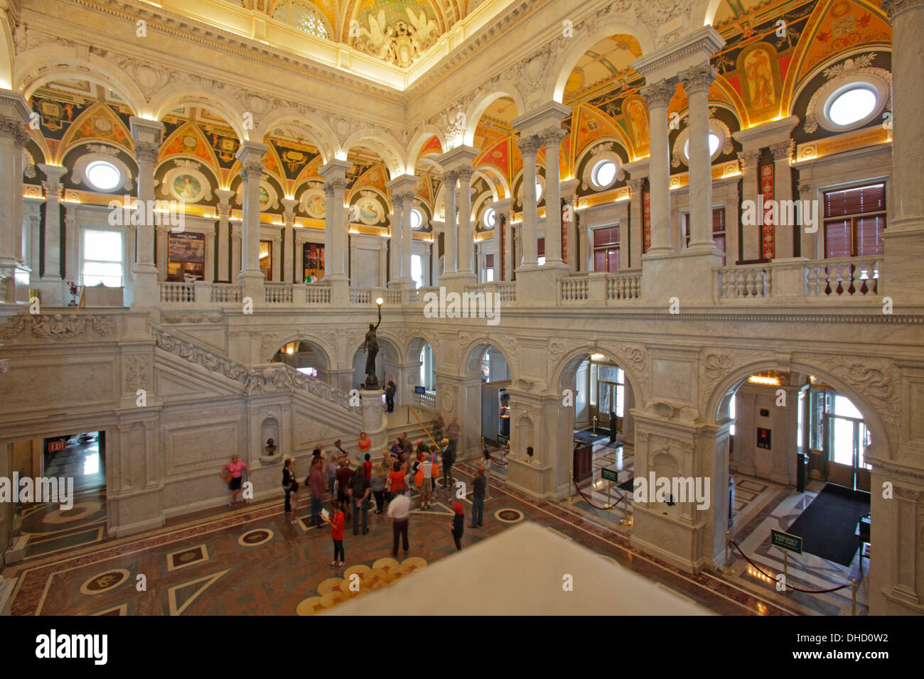 The Great Hall in the Library of Congress, Washington DC, USA Stock ...
