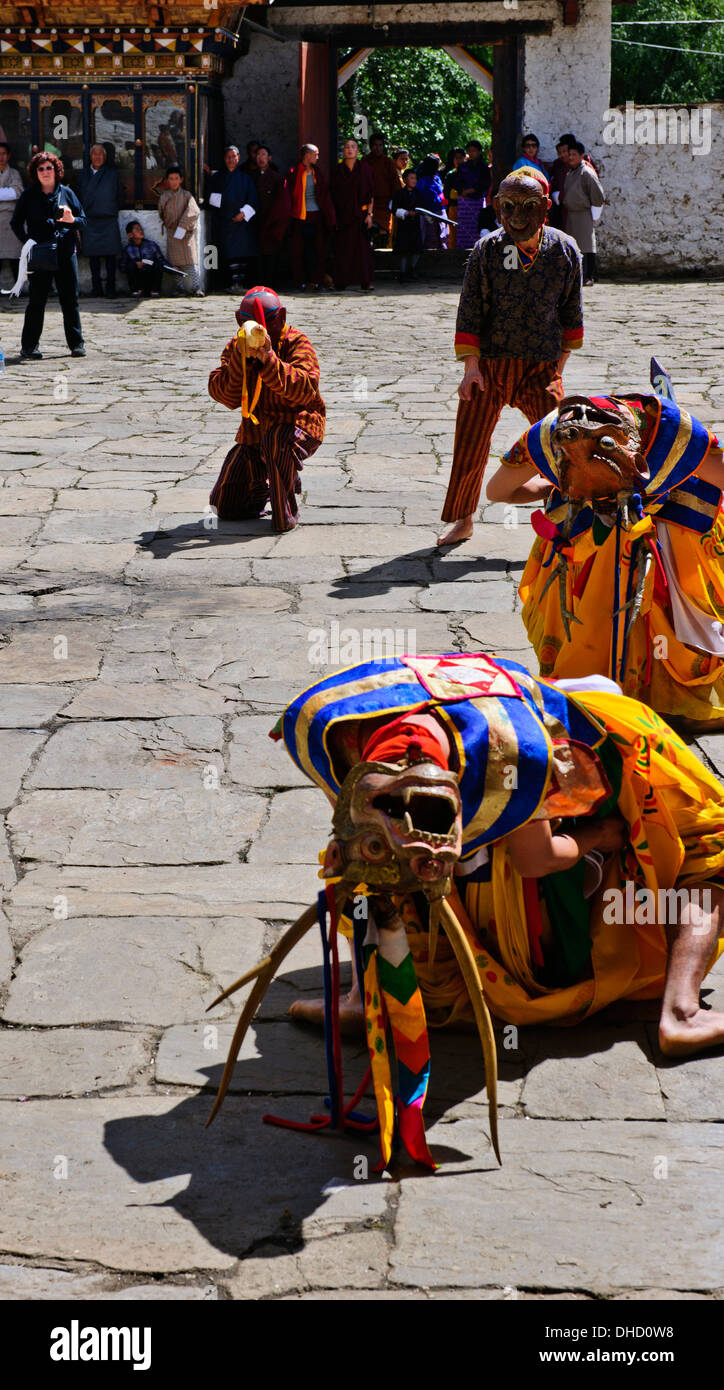 Thangbi Mani Tsechu Festival,Thankabi Dzong, Masked Dancers,Monks ...